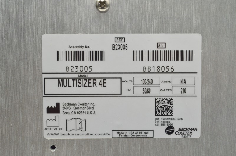 Beckman Coulter Multisizer 4e Particle Sizer Unit2 Av